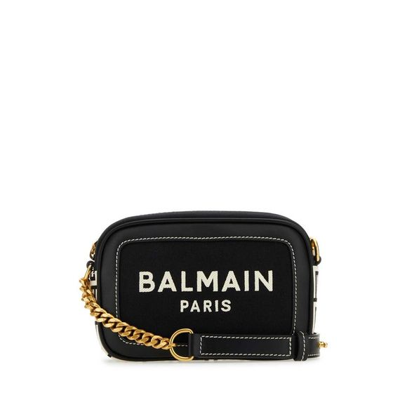 Balmain | Bags | Balmain Black Canvas And Leather Barmy Crossbody Bag ...